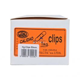 CLIPS METALICO 50MM 1 KILO PUNTA REDONDA PEDIN